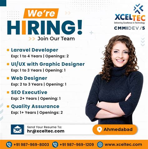 Xceltec Hiring Uiux Webdesigner Qa Laravel Seo Growth Dipali