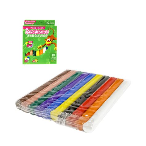 Plastilina 10 Colores Jumbo Parchesitos Comsucre Online