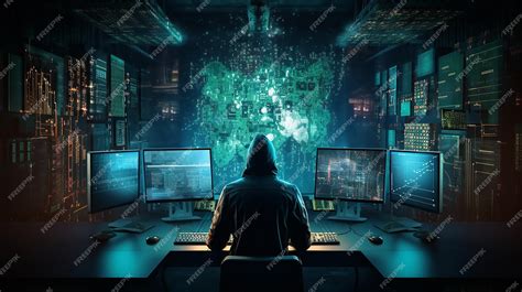 Premium Ai Image Hacking And Computing Concept Cyber Technology Background Concept