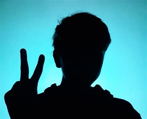 Light Blue Human Silhouette Light Blue Silhouette
