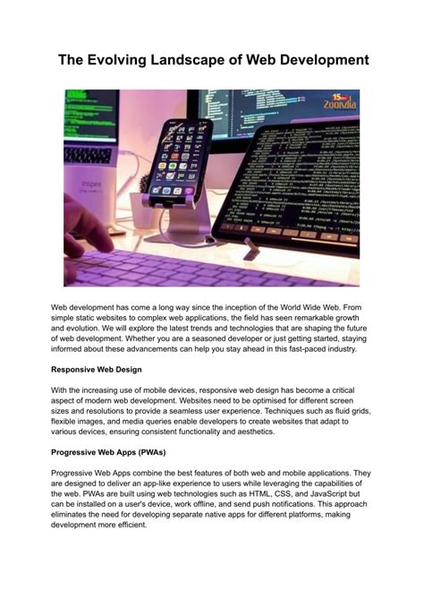 ppt the evolving landscape of web development powerpoint