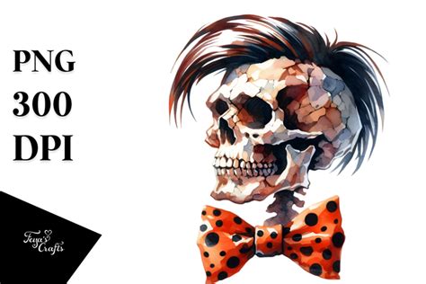 Skull Hair Bow Fred Flintstone Haloween Png