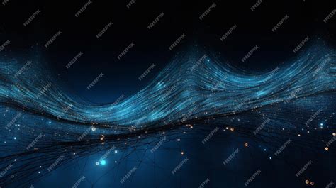 premium ai image stream of interlaced strings in a big data field a