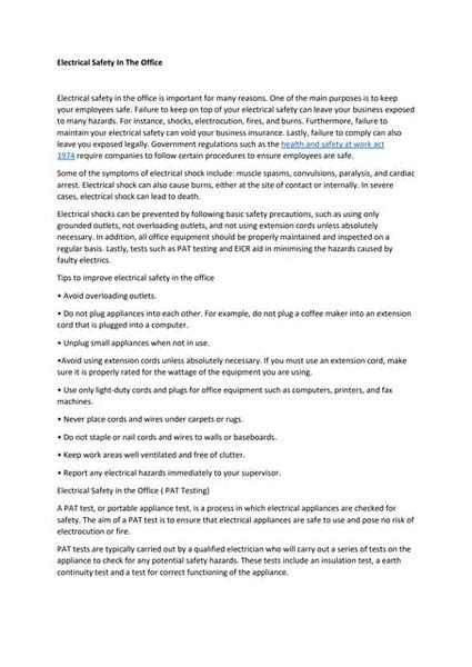 Safe Isolation Procedure