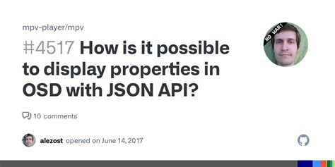 How Is It Possible To Display Properties In OSD With JSON API Issue Mpv Player Mpv