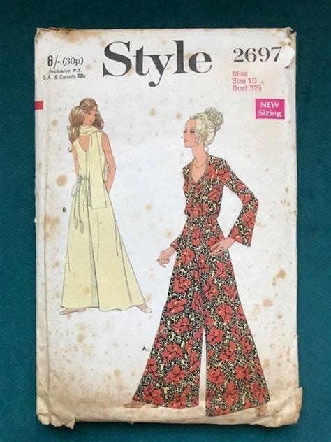Rare Simplicity 2697 Culotte Dress And Scarf Pattern Etsy