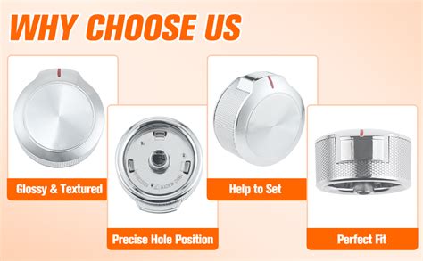 Mootvgoo W10823529 W11156487 Oven Stove Knob Cooktop Burner Control