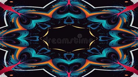 Grapic Motion Rendering Animated Flower Pattern Stock Footage Video