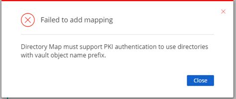 Pvwa While Adding A New Directory Mapping Getting Error Itats699e