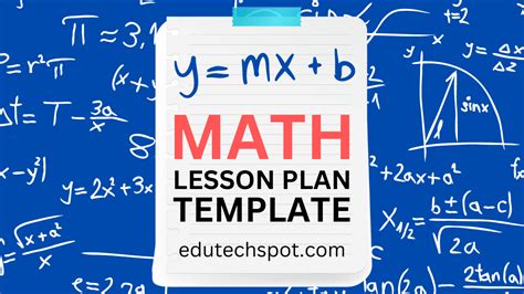 Math Lesson Plans Template Word Pdf Xlx Edutechspot