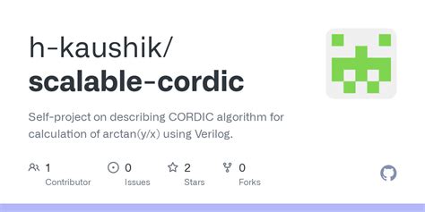 Scalable Cordic README Md At Main H Kaushik Scalable Cordic GitHub