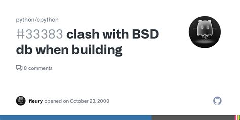 Clash With Bsd Db When Building · Issue 33383 · Pythoncpython · Github
