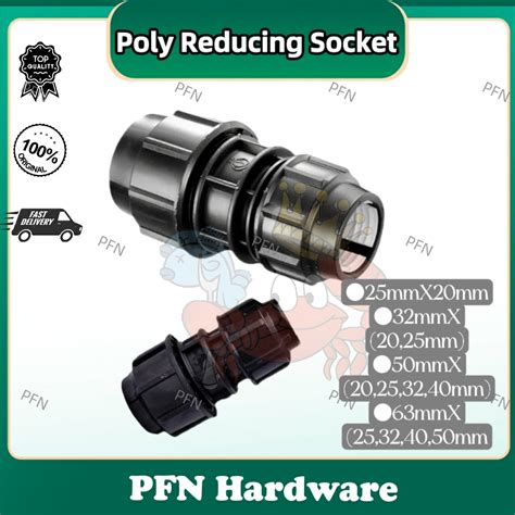 Poly Reducing Socket20mm 25mm Coupler Hdpe Polypipe Socket Poly