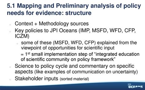 Pcg Meeting March Csa Oceans Project Work Package Update March Science Policy