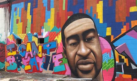George Floyd Mural In Texas Defaced With Racist Graffiti After Derek