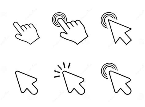 cursor pointer computer mouse icon cursor click click cursor stock