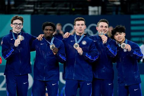Us Mens Gymnastics Team Win Bronze At 2024 Paris Olympics