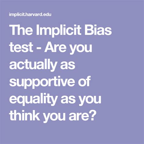 Implicit Bias Test Printable