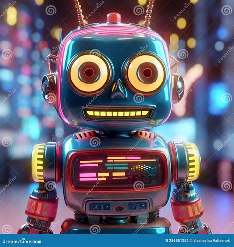 Retro Futuristic Robot Character Stock Illustration Illustration Of Artificial Adviser 286551252