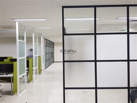 갈바 격자 유리 칸막이 유리칸막이 오케이칸막이