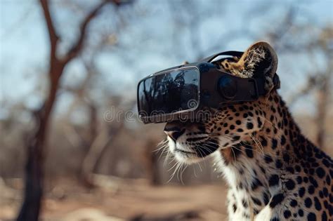 Leopard Experiences Virtual Reality Exploring Simulated Environments