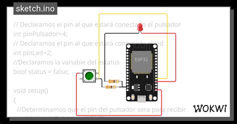 Botón Status Wokwi Esp32 Stm32 Arduino Simulator
