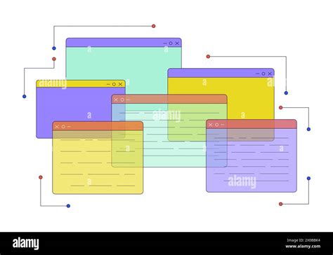 programming webpages 2d linear cartoon object stock vector image and art