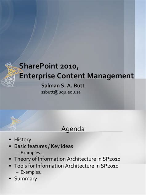 Microsoft Sharepoint 2010 Enterprise Content Management Ecm Share Point Metadata