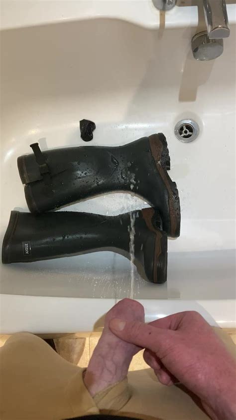 Piss And Cum On Aigle Rubber Boots In Riding Boots ThisVid Com
