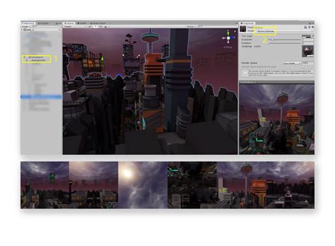 1 evironment background 2 shade skybox cubemap