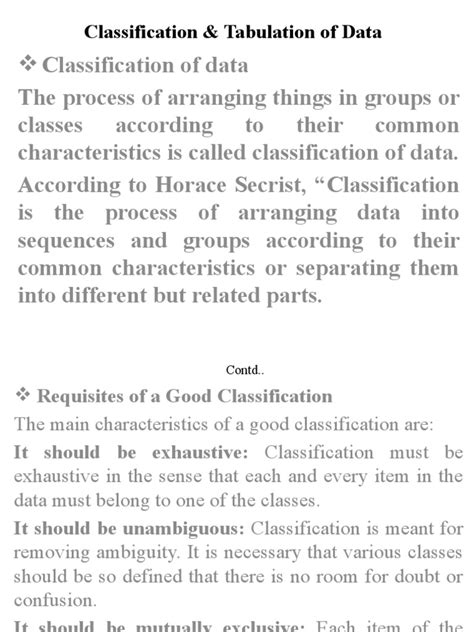 Classification And Tabulation Of Data Pdf Data Statistics