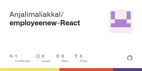 GitHub Anjalimaliakkal Employeenew React