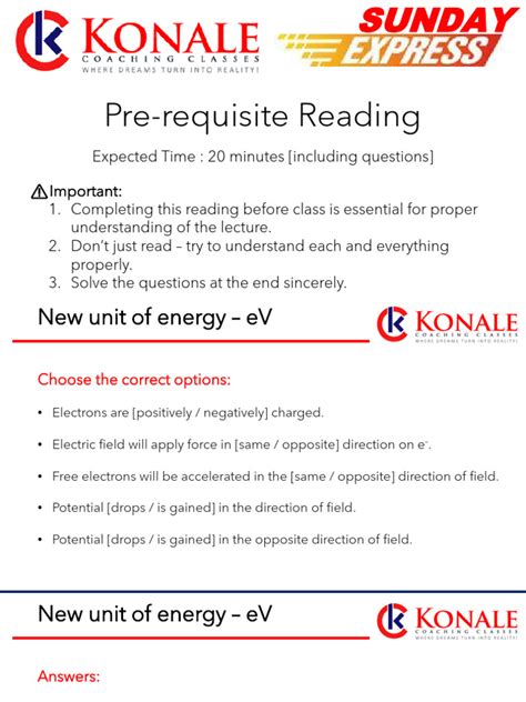 Pre Requisite Reading Pdf