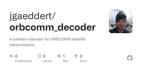 GitHub Jgaeddert Orbcomm Decoder A Software Decoder For ORBCOMM Satellite Transmissions