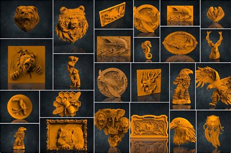📁 Cnc Router Relief Files Mega Bundle 150 Pcs Wall Decor Stl File For Cnc Router Dxf Dwg