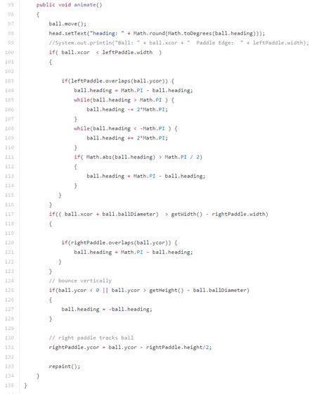 Rampant Robots Pong In Java Mouse Controlled Paddle