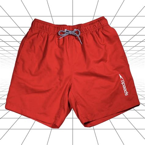 Red 17” Speedo Trunks Super Classic Cant Go Wrong Depop