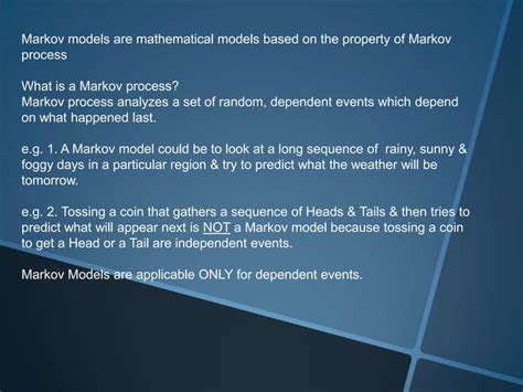 Markov Models Explained Pptx Weather Science