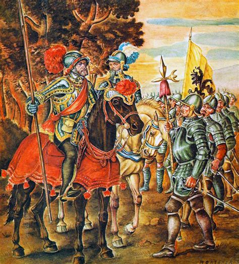 Emperor Charles V Of The Holy Roman Empire With His Imperial German