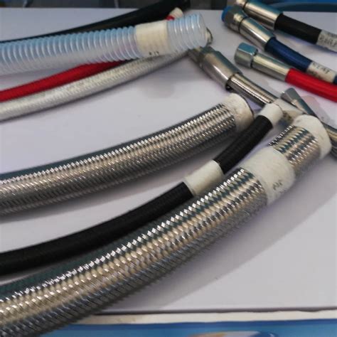 고온 An6 스테인레스 스틸 와이어 꼰 호스 R14 연료 호스