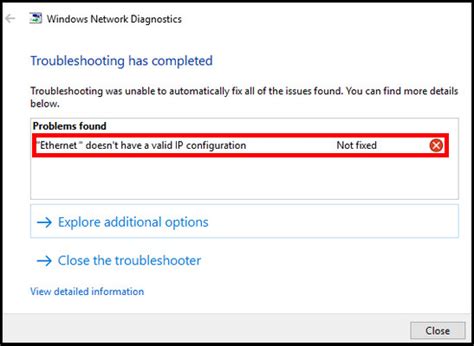Solved Ethernet Doesnt Have A Valid Ip Configuration