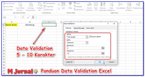 Panduan Data Validation Microsoft Excel Untuk Pemula M Jurnal