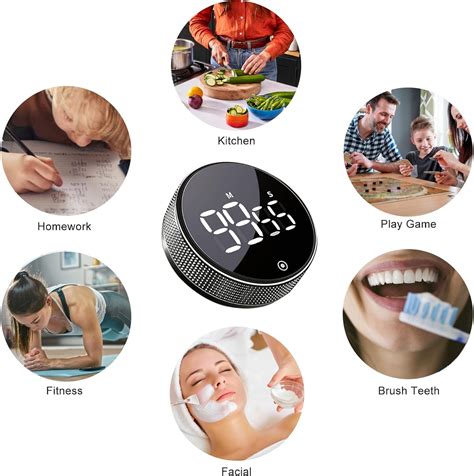 Led Digital Countdown Timer Productivity Stopwatch Fitness Cooking