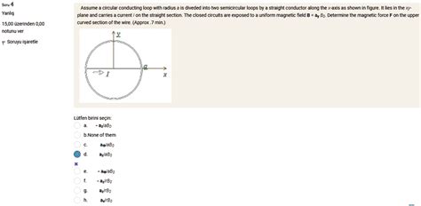 Solved Assume A Circular Conducting Loop With Radius A Is Divided Into