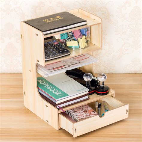 办公桌收纳文件夹收纳盒桌面置物架书桌文具整理架笔筒多层大容量 虎窝淘