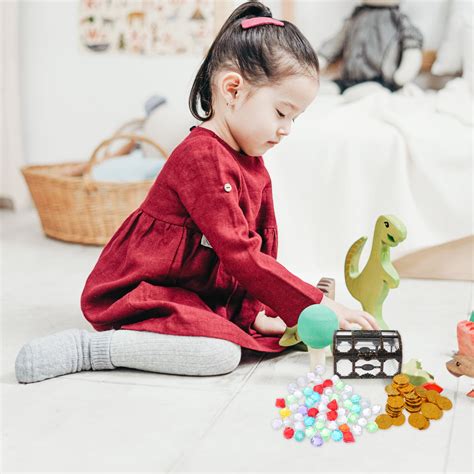 Set Pirate Treasure Chest With Gemstones Acrylic Vicedeal