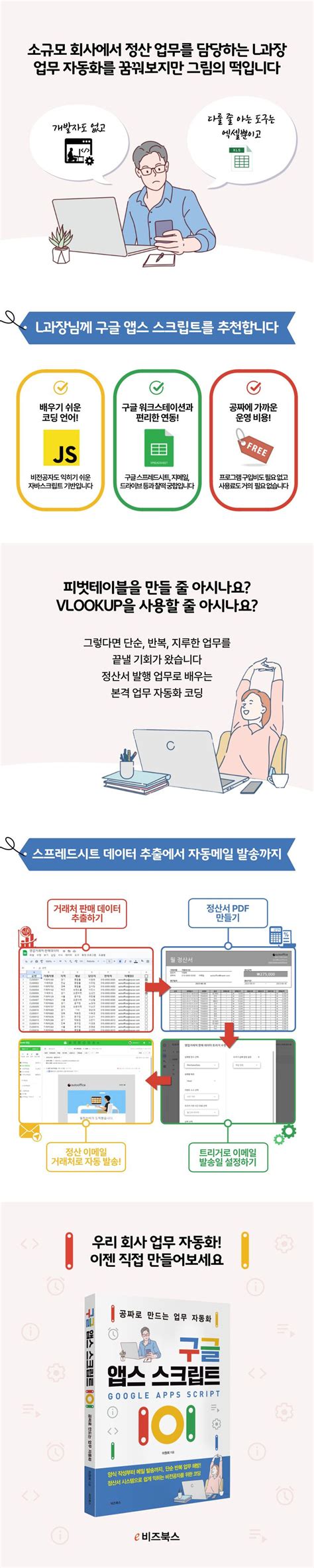오토오피스 E비즈북스 앱스 스크립트 101 공짜로 만드는 업무 자동화 시스템