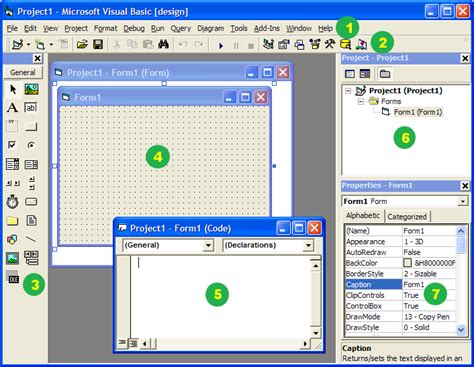 Tampilan Area Kerja Visual Basic 60 Visual Basic 6 Untuk Pemula