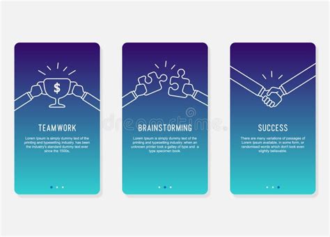 Onboarding Screens Design In Business Success Concept Modern Minimal And Simplified