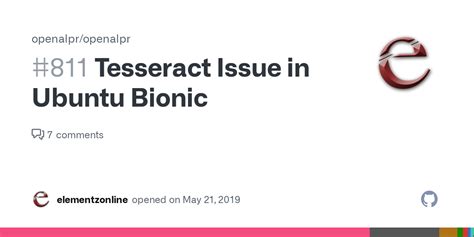 Tesseract Issue In Ubuntu Bionic · Issue 811 · Openalpropenalpr · Github